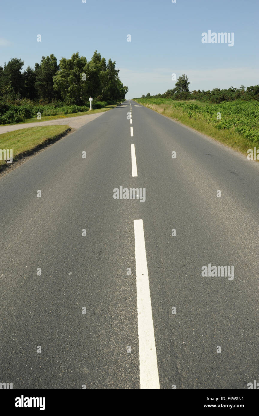 Long Straight Road Stock Photo - Alamy
