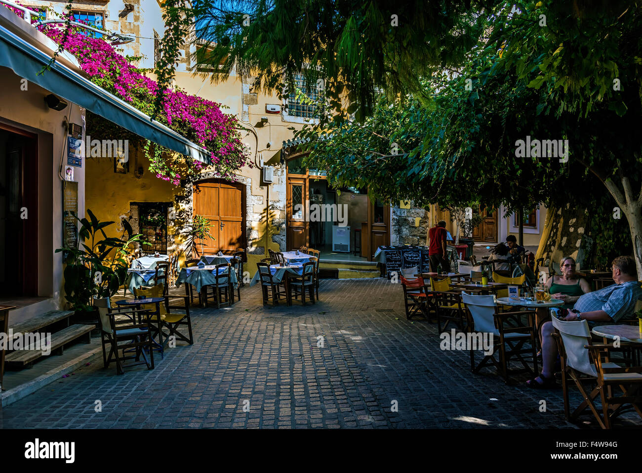 A Taverna in Old Chania, Crete Stock Photo - Alamy