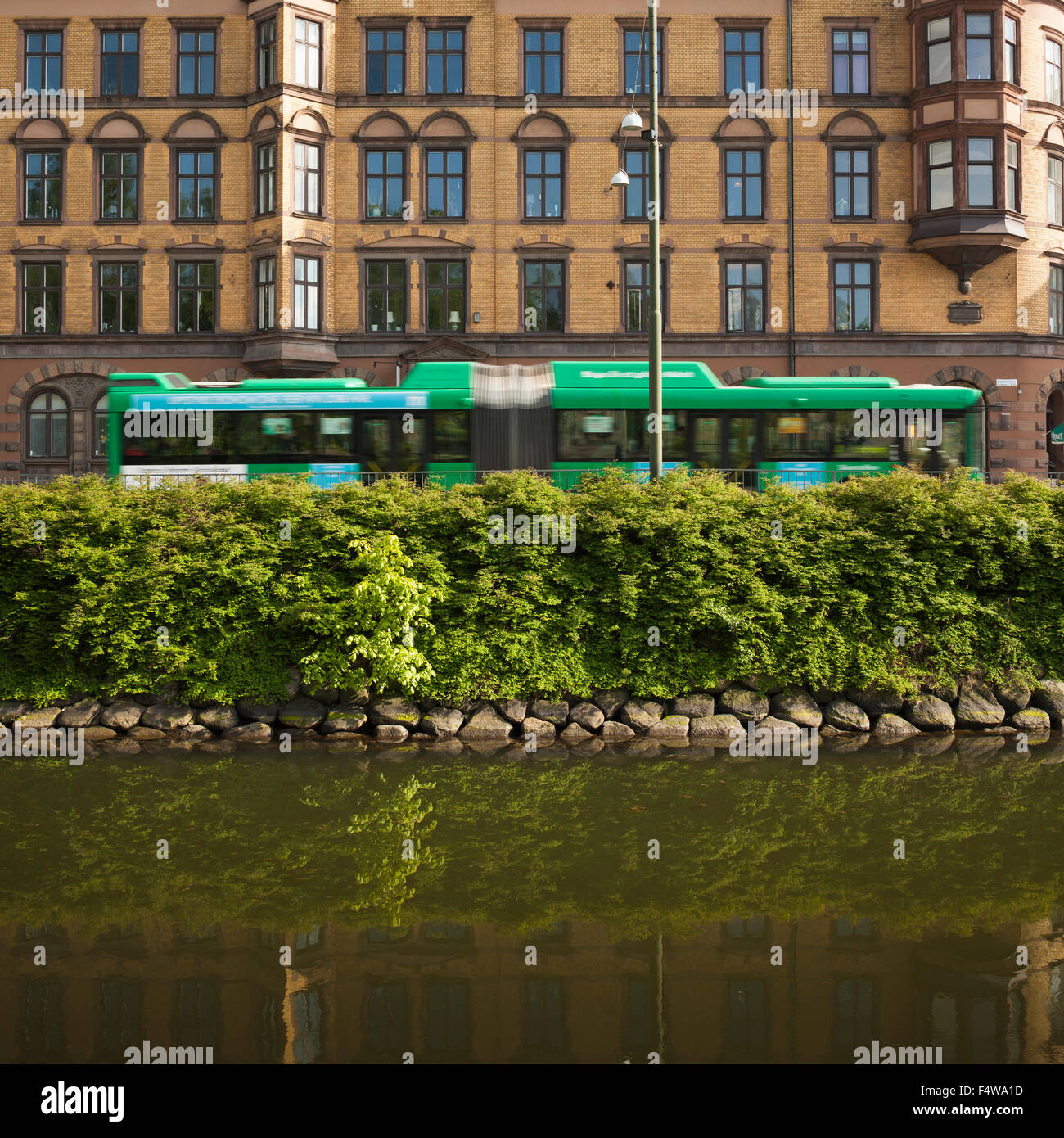 Sweden, Skane, Malmo, Blurred view of bus Stock Photo - Alamy