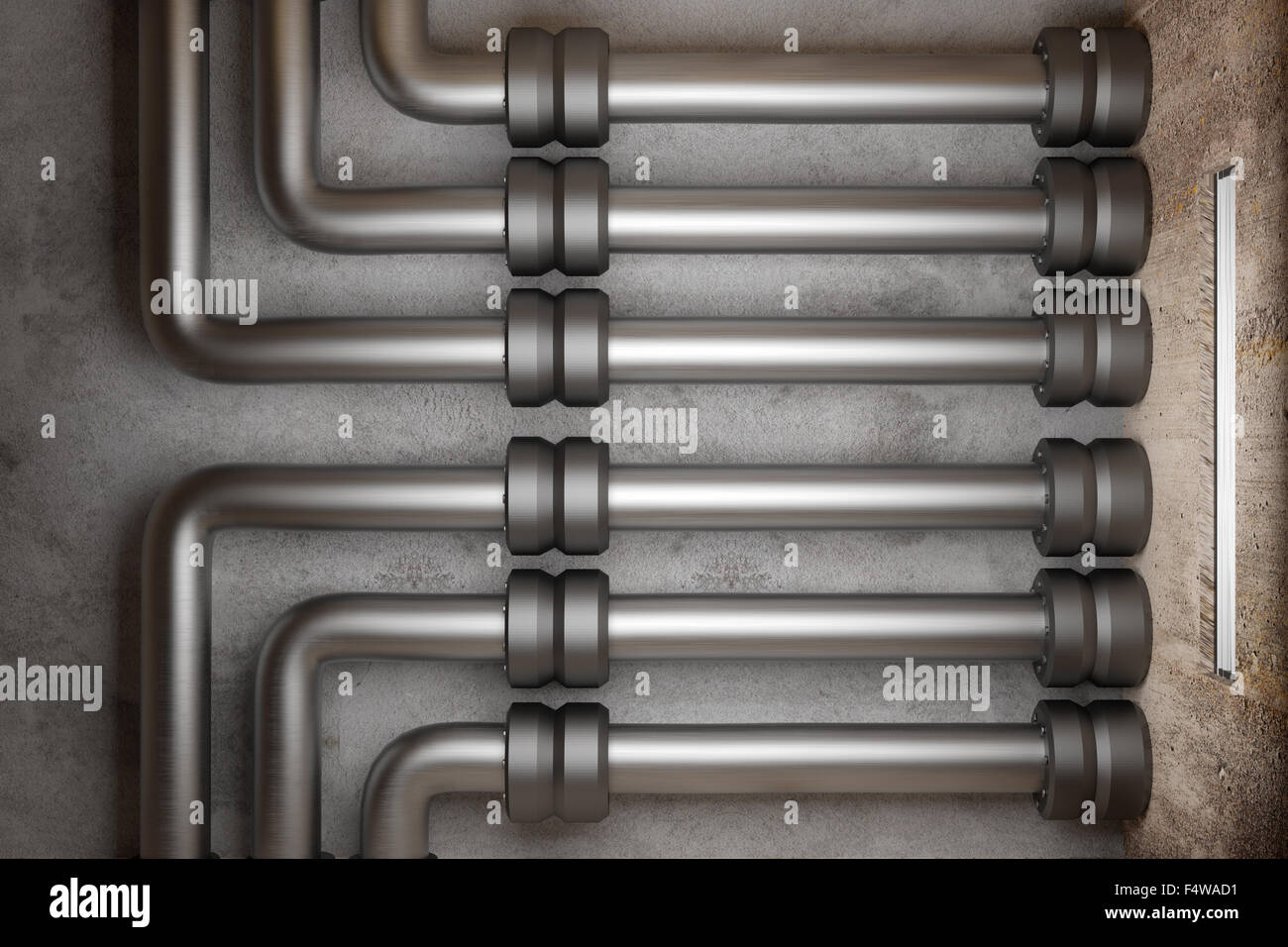 3d rendering of a lot of pipelines Stock Photo - Alamy