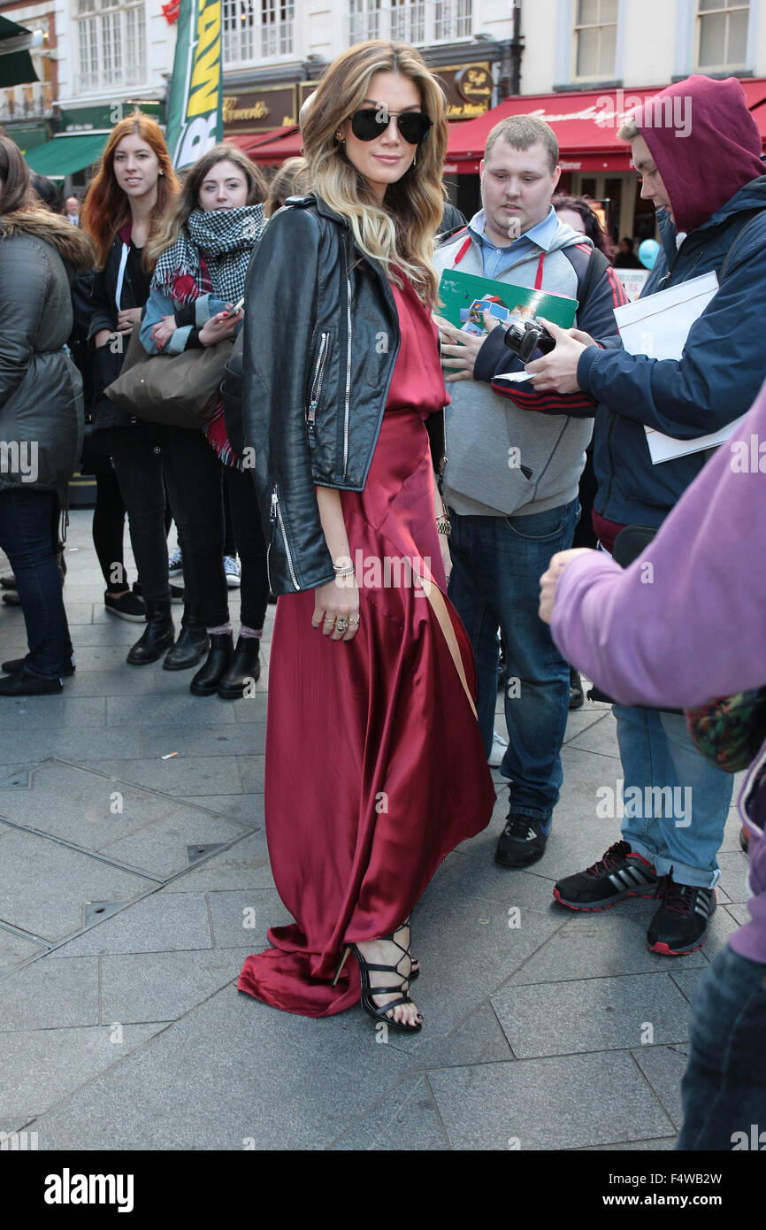 Delta goodrem seen at global house in london hi-res stock photography ...