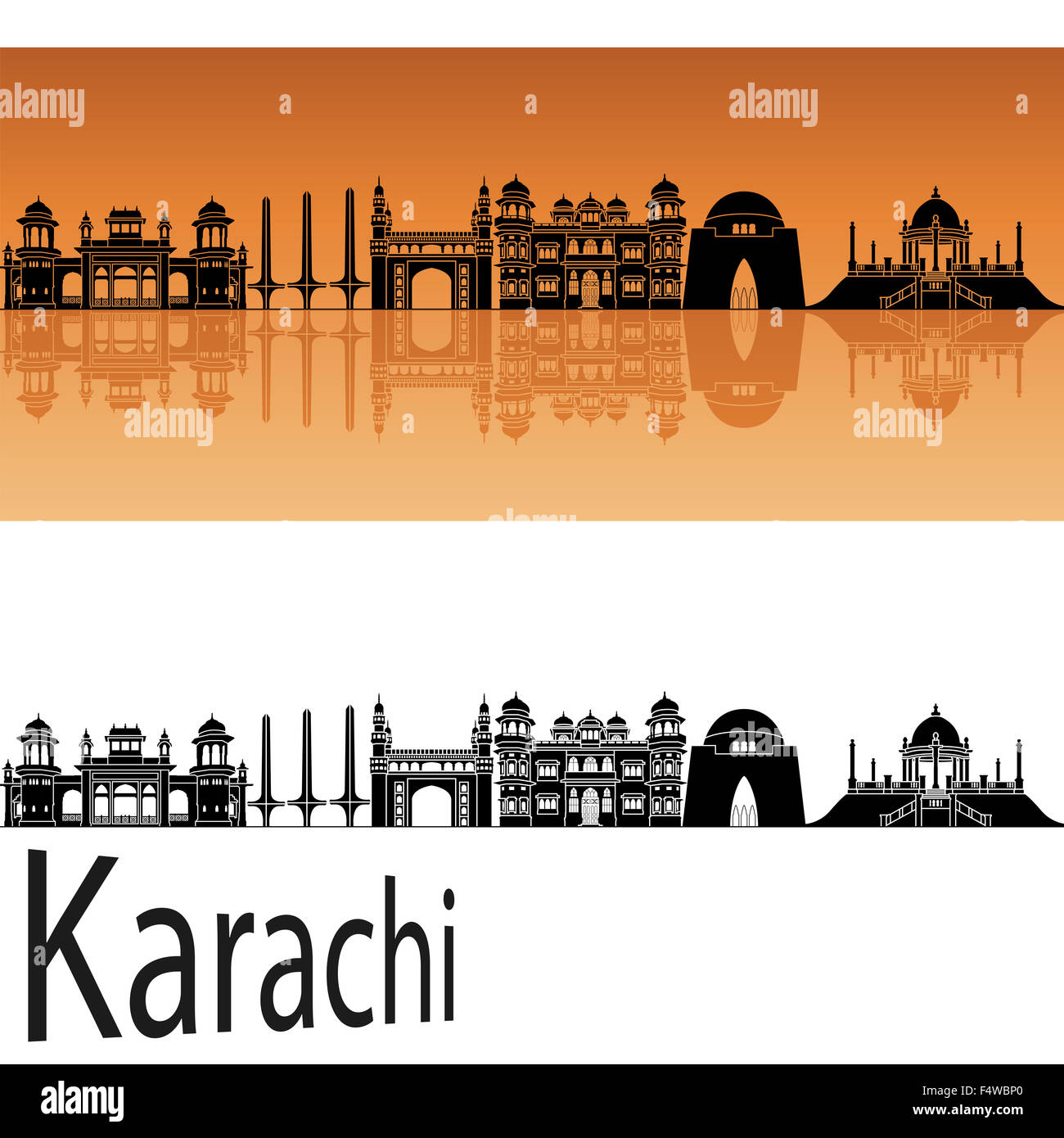 Karachi city skyline black white hi-res stock photography and images ...