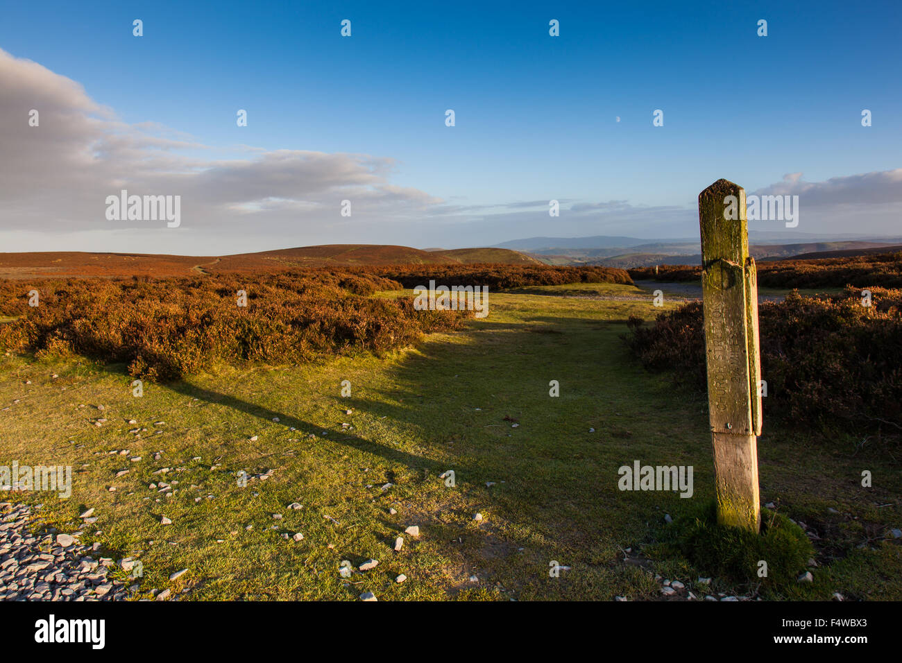 The Jack Mytton Way on top of the Long Mynd, towards Carding Mill ...