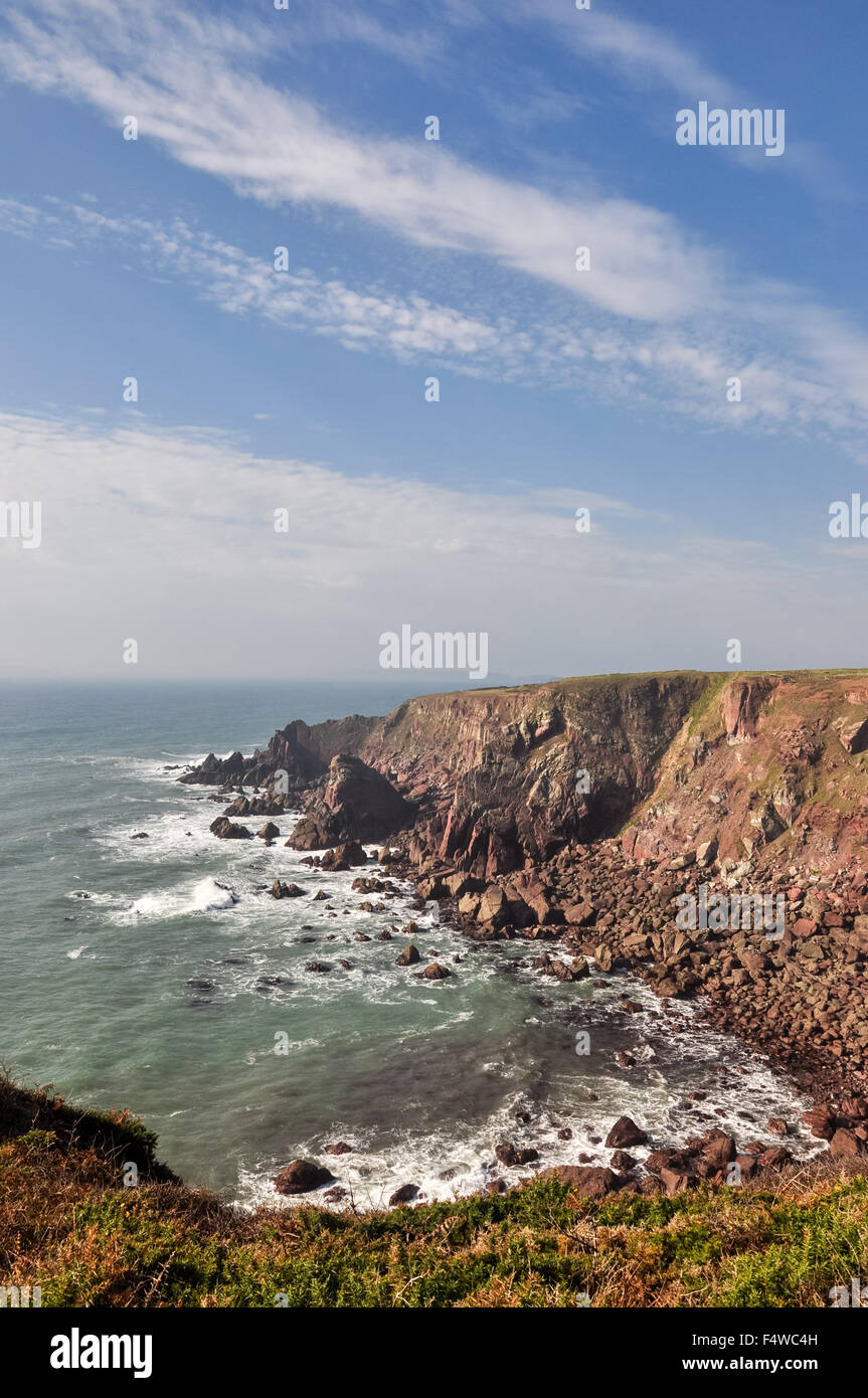 Dramatic geology at St Annes Head, Pembrokeshire, Wales Stock Photo - Alamy