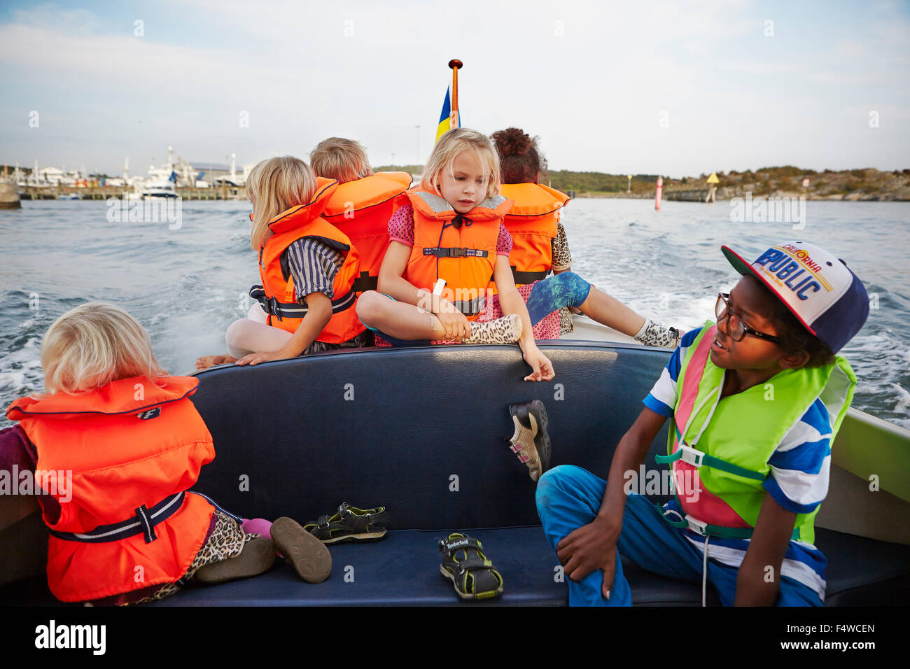 Children on the boat hi-res stock photography and images - Alamy