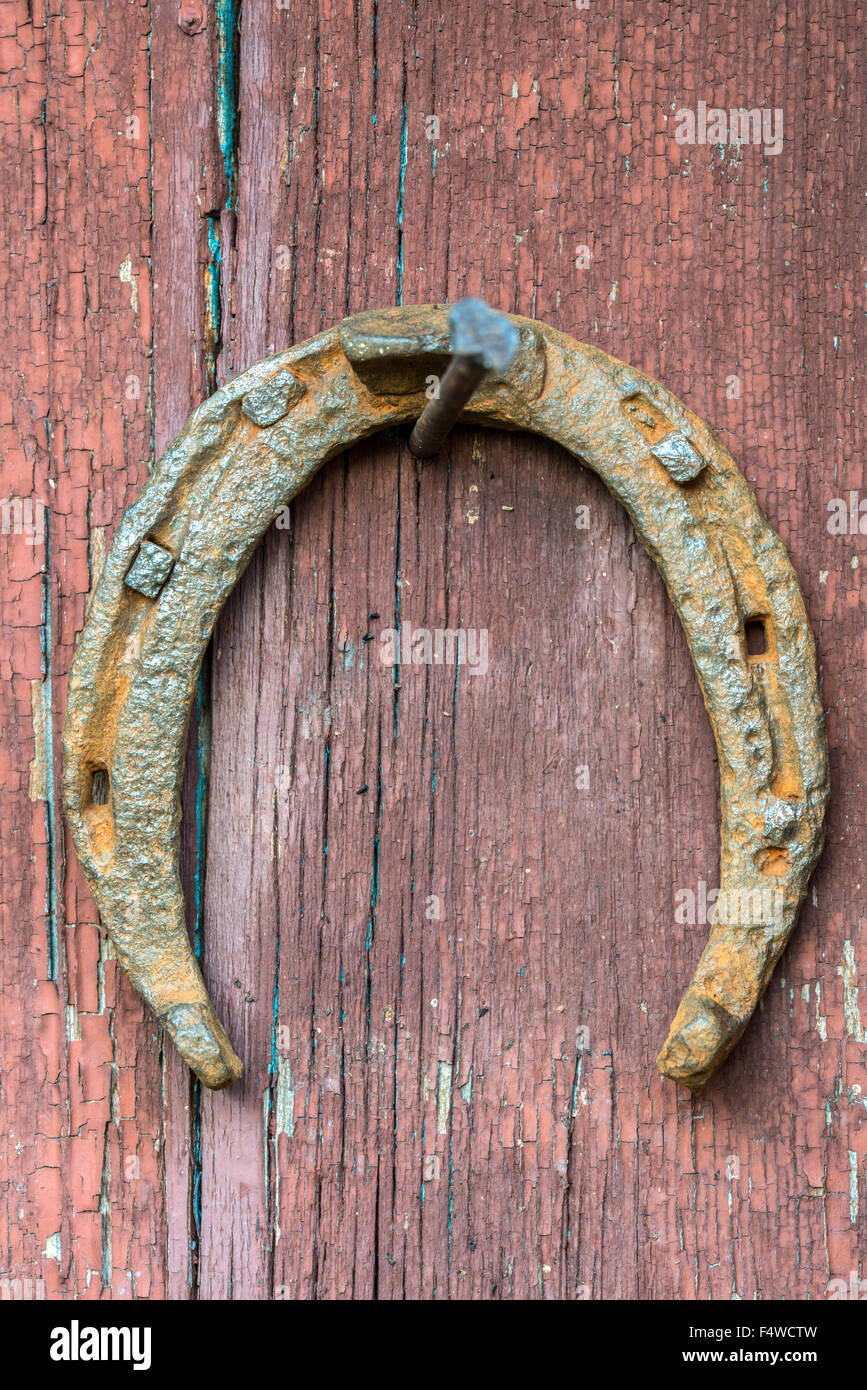 Old rusty horseshoe Stock Photo - Alamy