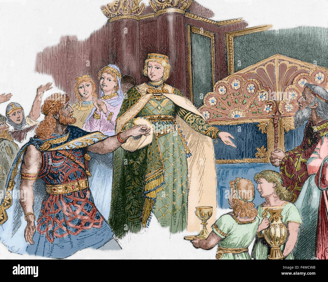 Theodelinda (570-628). Queen of the Lombards. Theodelinda chooses ...