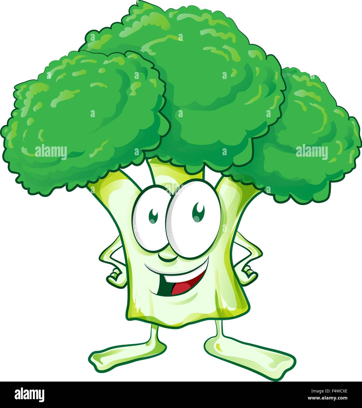 Funny Broccoli Vegetable Cartoon Illustration Stock Photos & Funny ...