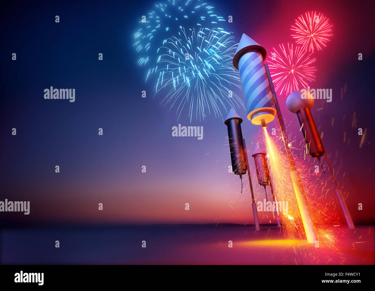 Rockets Fireworks Stock Photos & Rockets Fireworks Stock Images - Alamy
