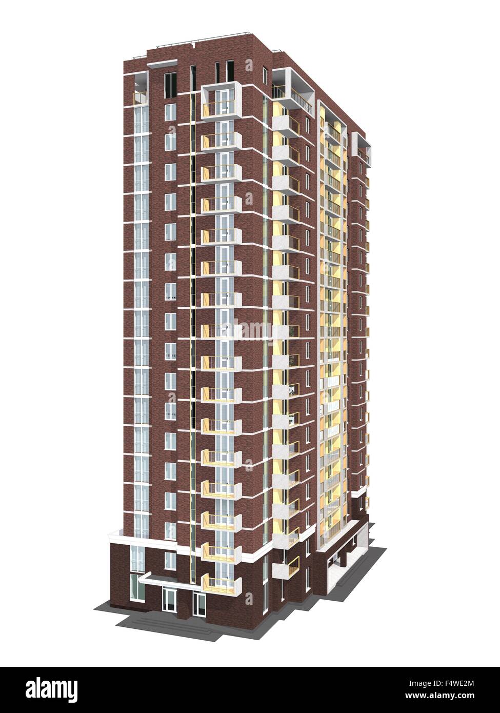 High rise apartment view Cut Out Stock Images & Pictures - Alamy