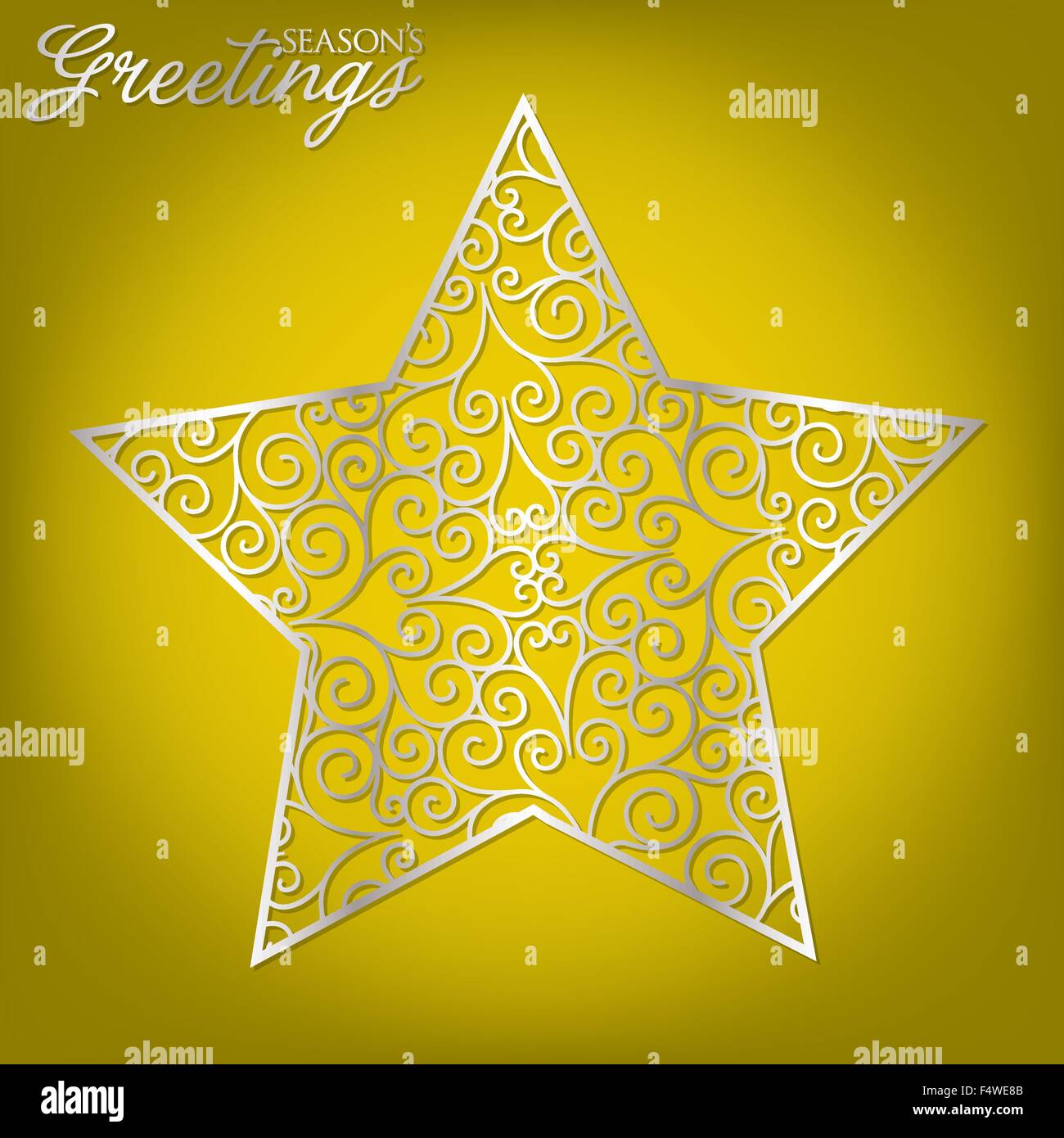 Elegant filigree Christmas card in vector format Stock Vector Image ...