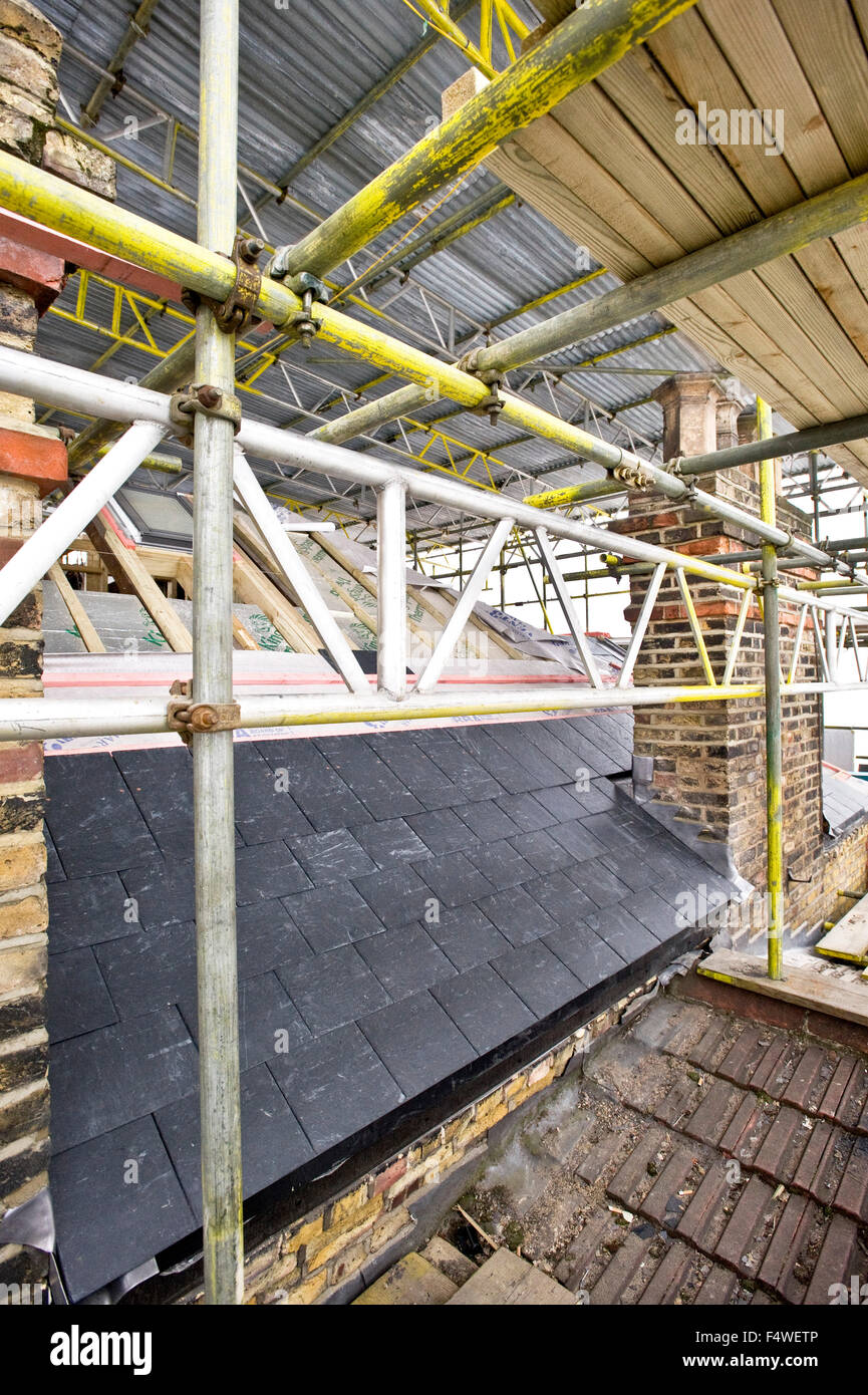 A partially completed loft conversion to a Victorian/Edwardian London ...