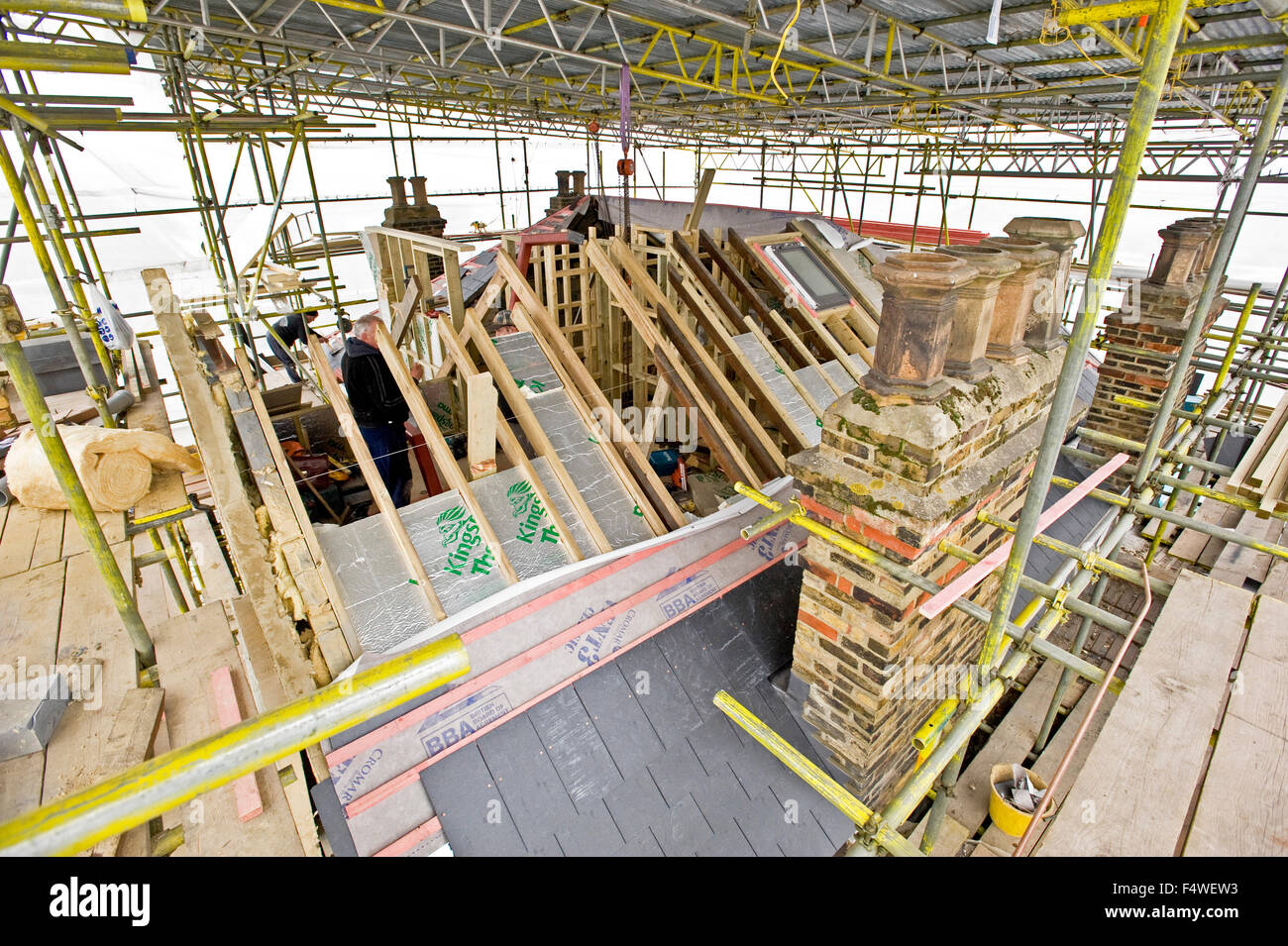 A partially completed loft conversion to a Victorian/Edwardian london ...
