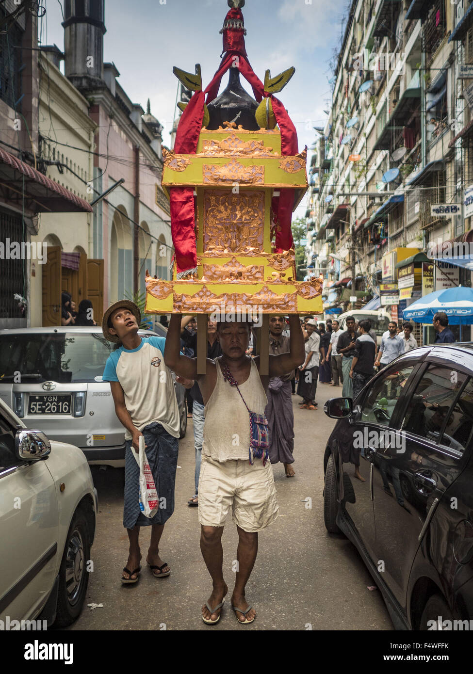 Yangon, Yangon Division, Myanmar. 23rd Oct, 2015. An Ashura procession ...