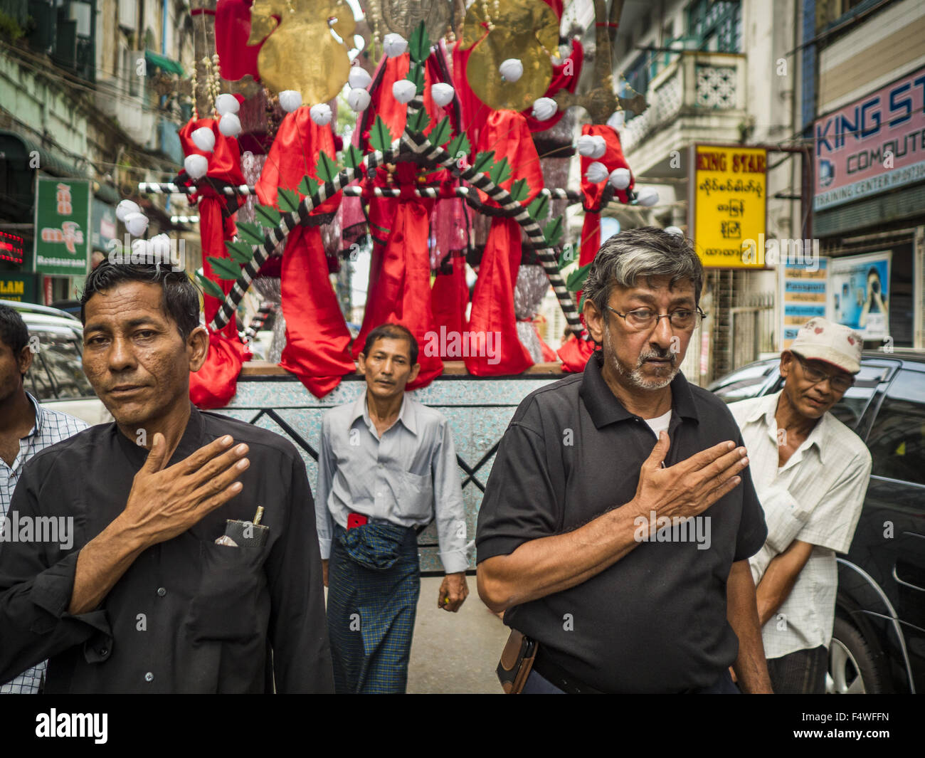Yangon, Yangon Division, Myanmar. 23rd Oct, 2015. An Ashura procession ...