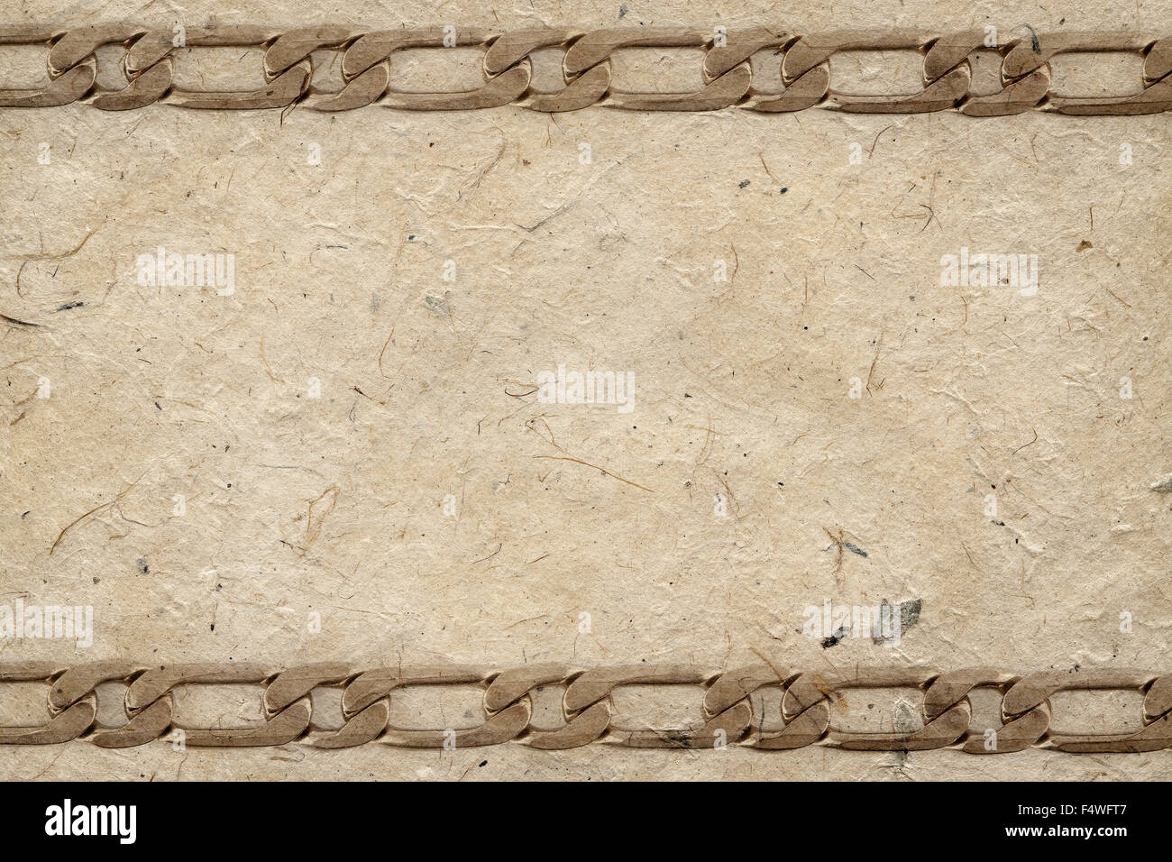 Handmade paper texture with chain motive Stock Photo - Alamy