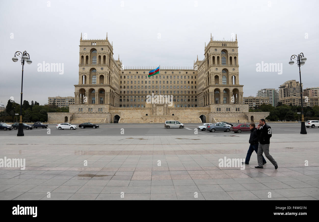Baku, Azerbaijan. 22nd Oct, 2015. The government building pictured in ...