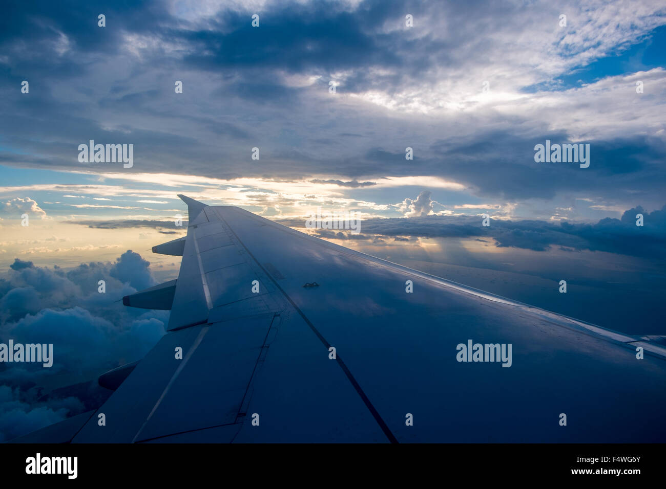 Sunset in Flight Stock Photo - Alamy