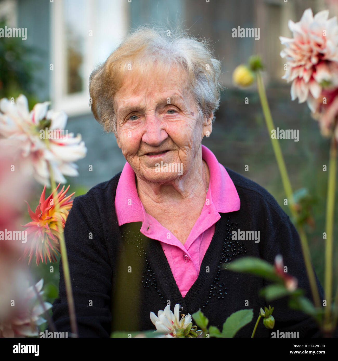 Elderly woman with her gardener hi-res stock photography and images - Alamy