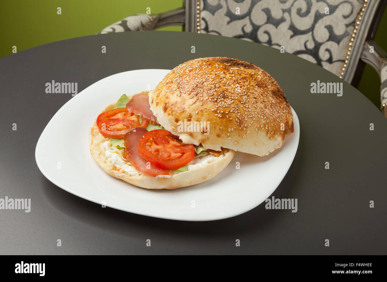 Fresh vegetable ham sandwich hi-res stock photography and images - Alamy