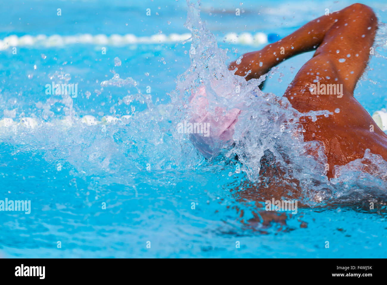 Swimming in a pool Stock Photo - Alamy