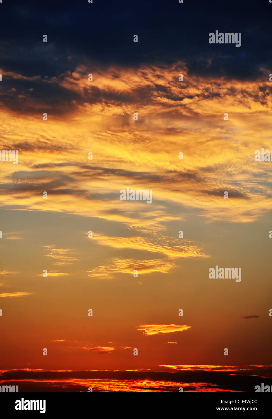 Dark orange sunset Stock Photo - Alamy