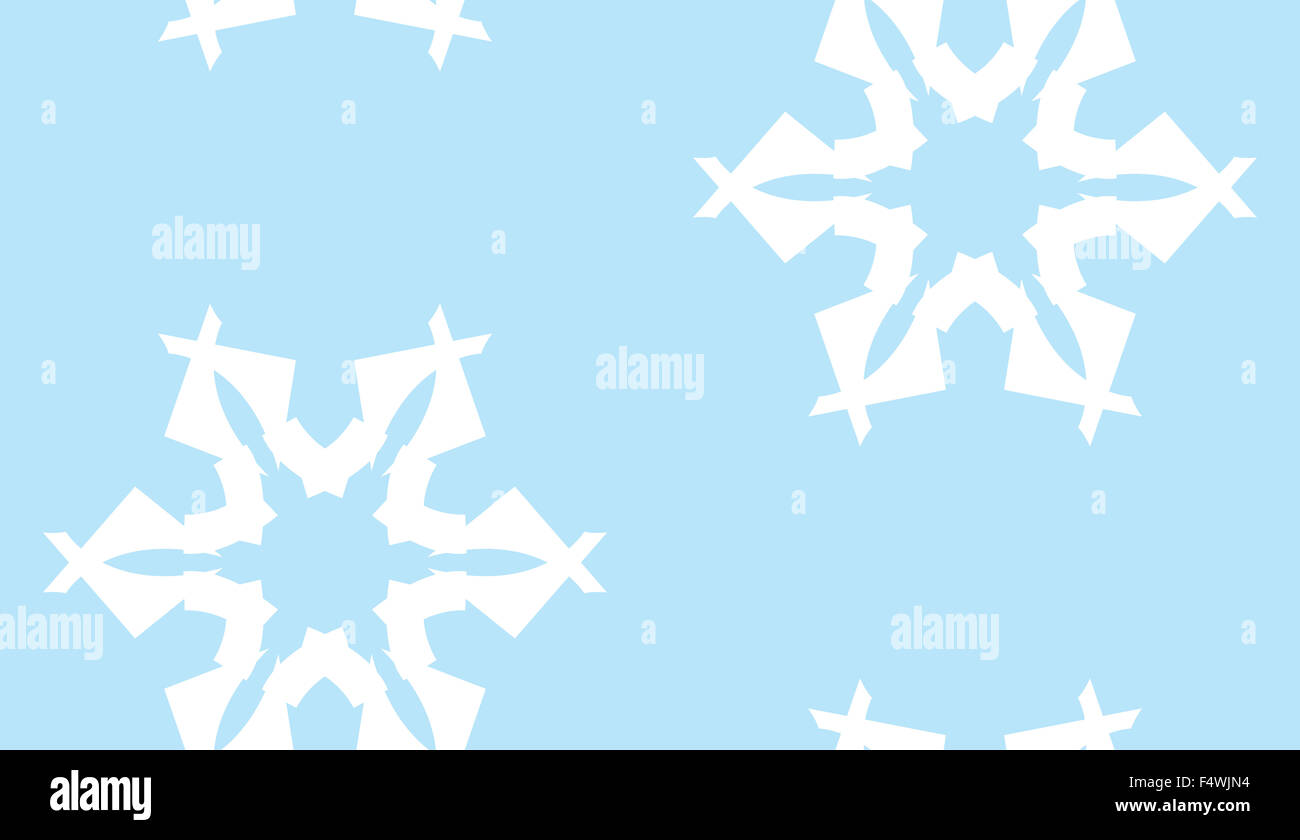 Blue background of repeating large snowflake shapes Stock Photo - Alamy
