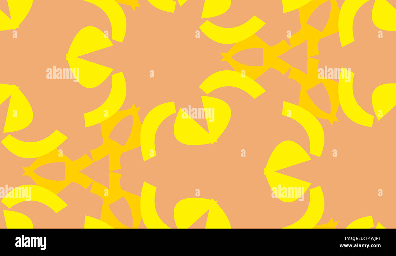 Seamless tiled pattern of various yellow shapes Stock Photo - Alamy