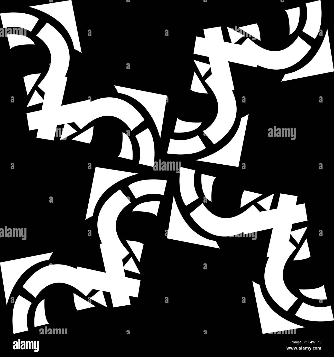 Seamless square shapes spinning over black background Stock Photo - Alamy