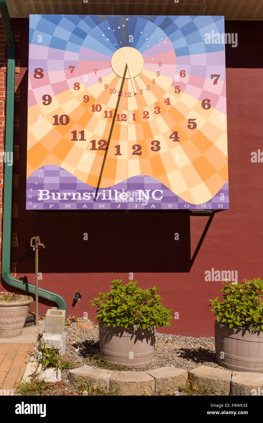 Burnsville Quilt Block Sundial on the Yancey Times Journal building in ...