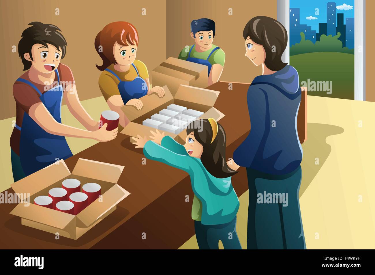 Volunteer vector vectors hi-res stock photography and images - Alamy