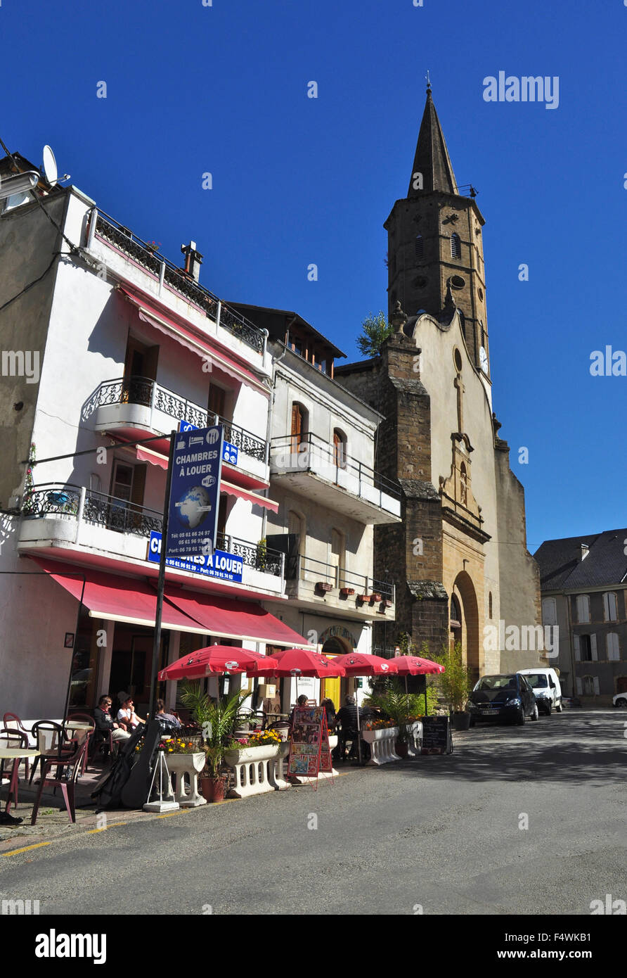 Village centre, Massat, Ariege, Midi-Pyrenees, France Stock Photo - Alamy