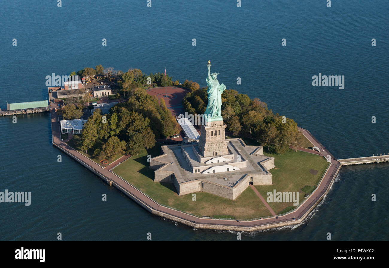 Aerial view of the Statue of Liberty, New York City USA Stock Photo - Alamy