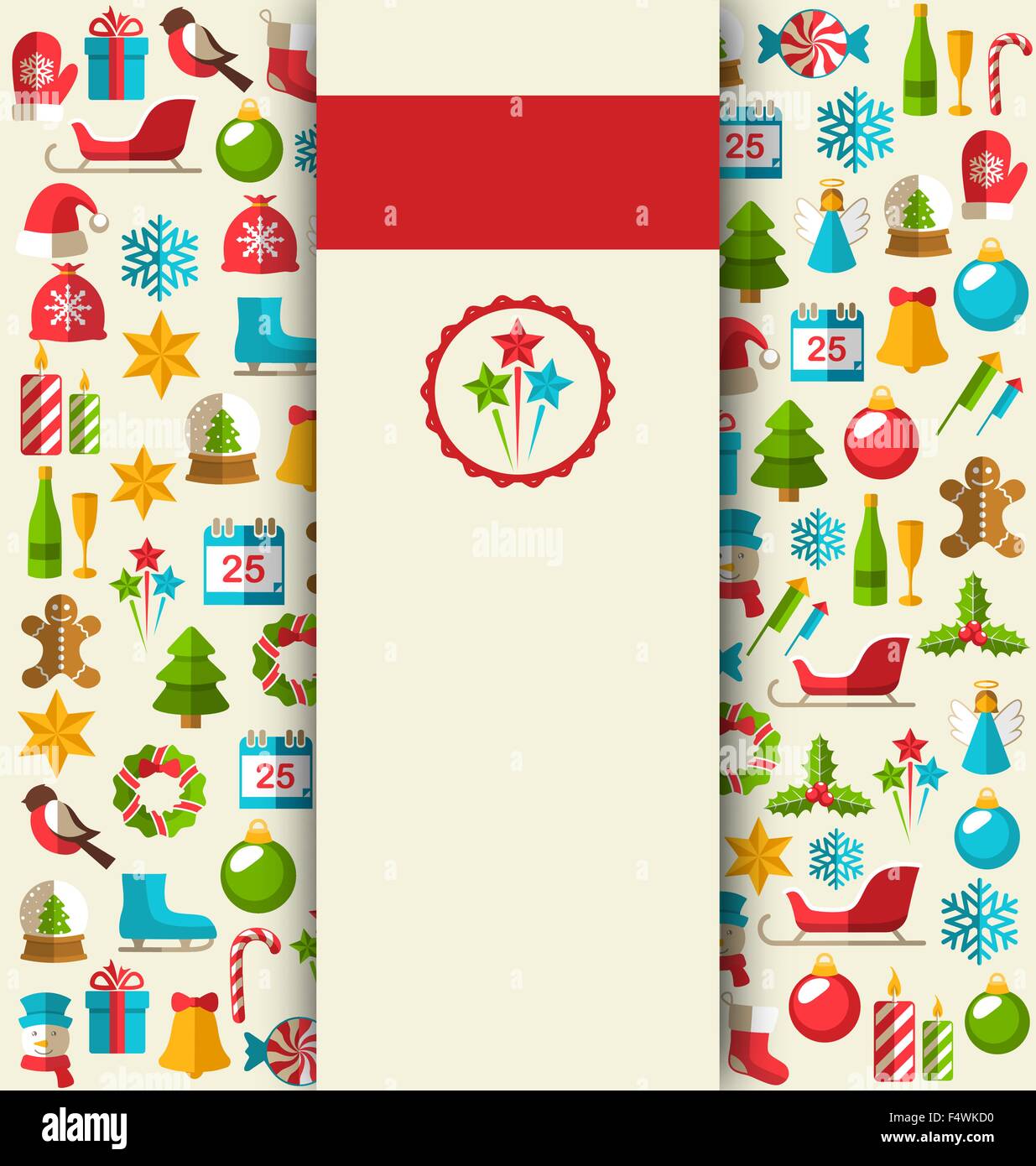 Christmas festive flat icons Stock Vector Images - Alamy
