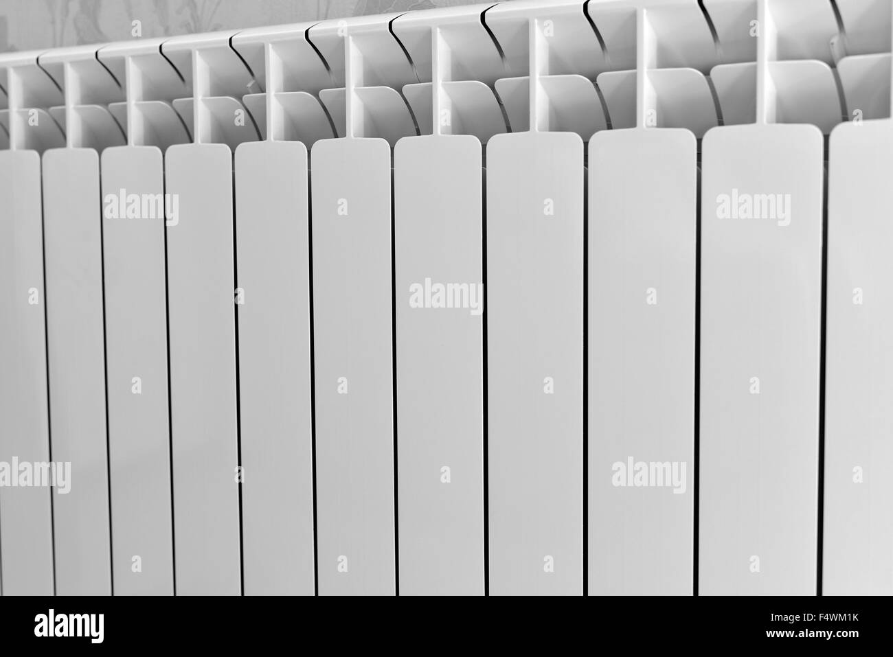 White heating radiator on the wall Stock Photo - Alamy