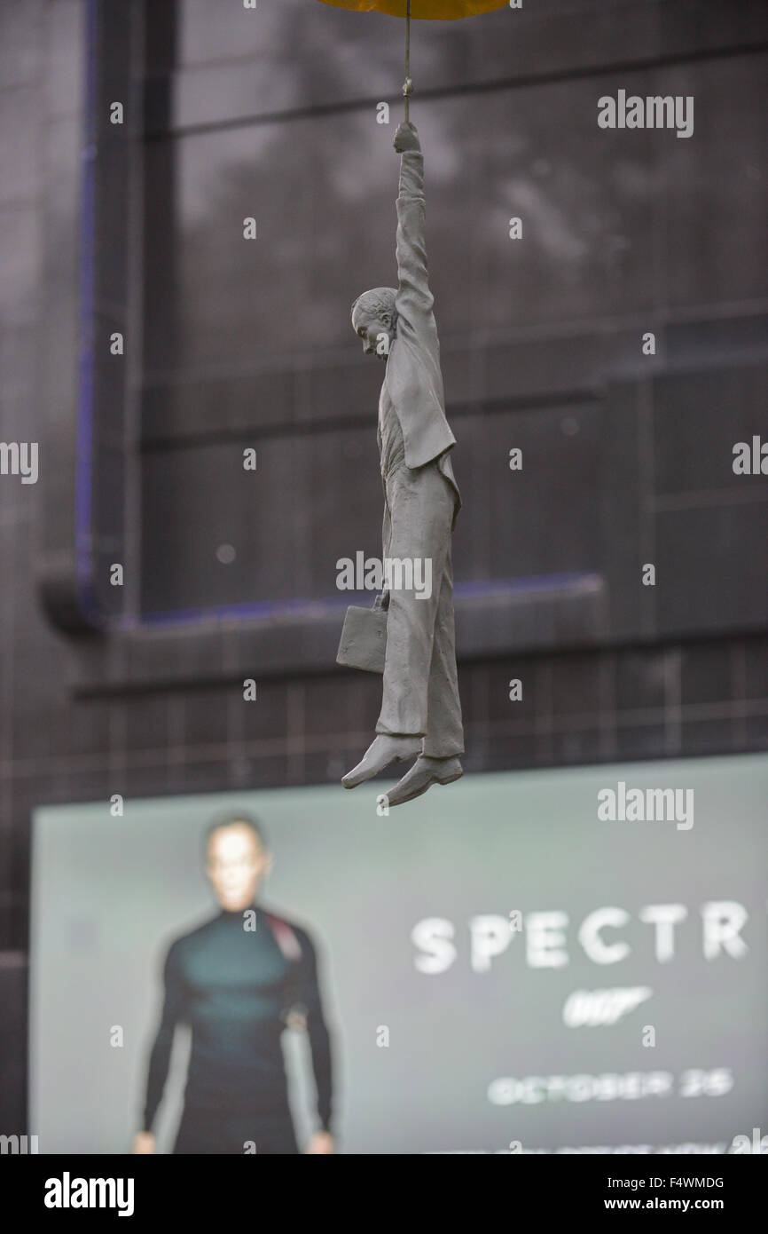 Art sculpture Installation of sculptures in Leicester Square, 'Swept Up ...