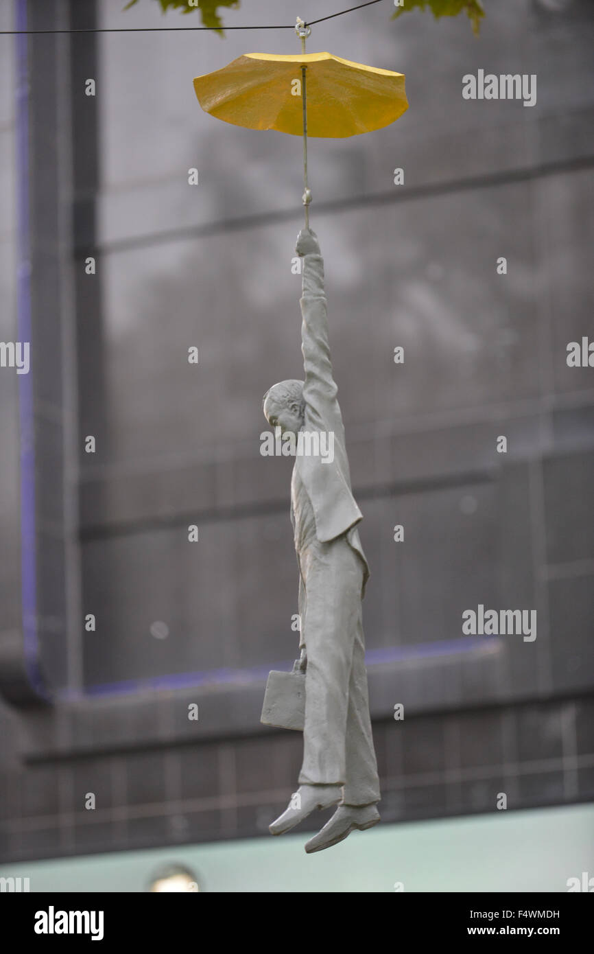 Art sculpture Installation of sculptures in Leicester Square, 'Swept Up ...