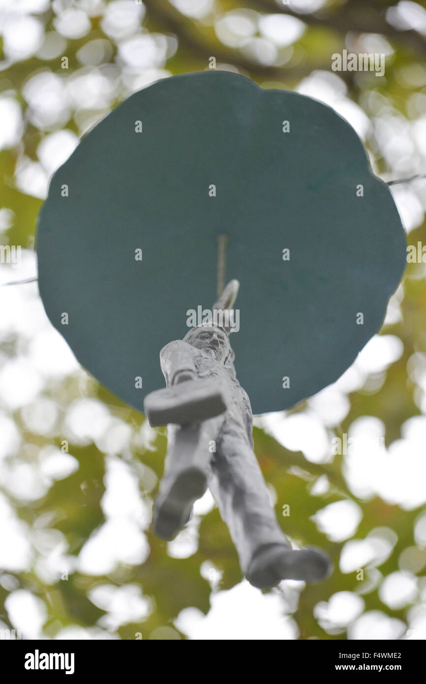 Art sculpture Installation of sculptures in Leicester Square, 'Swept Up ...
