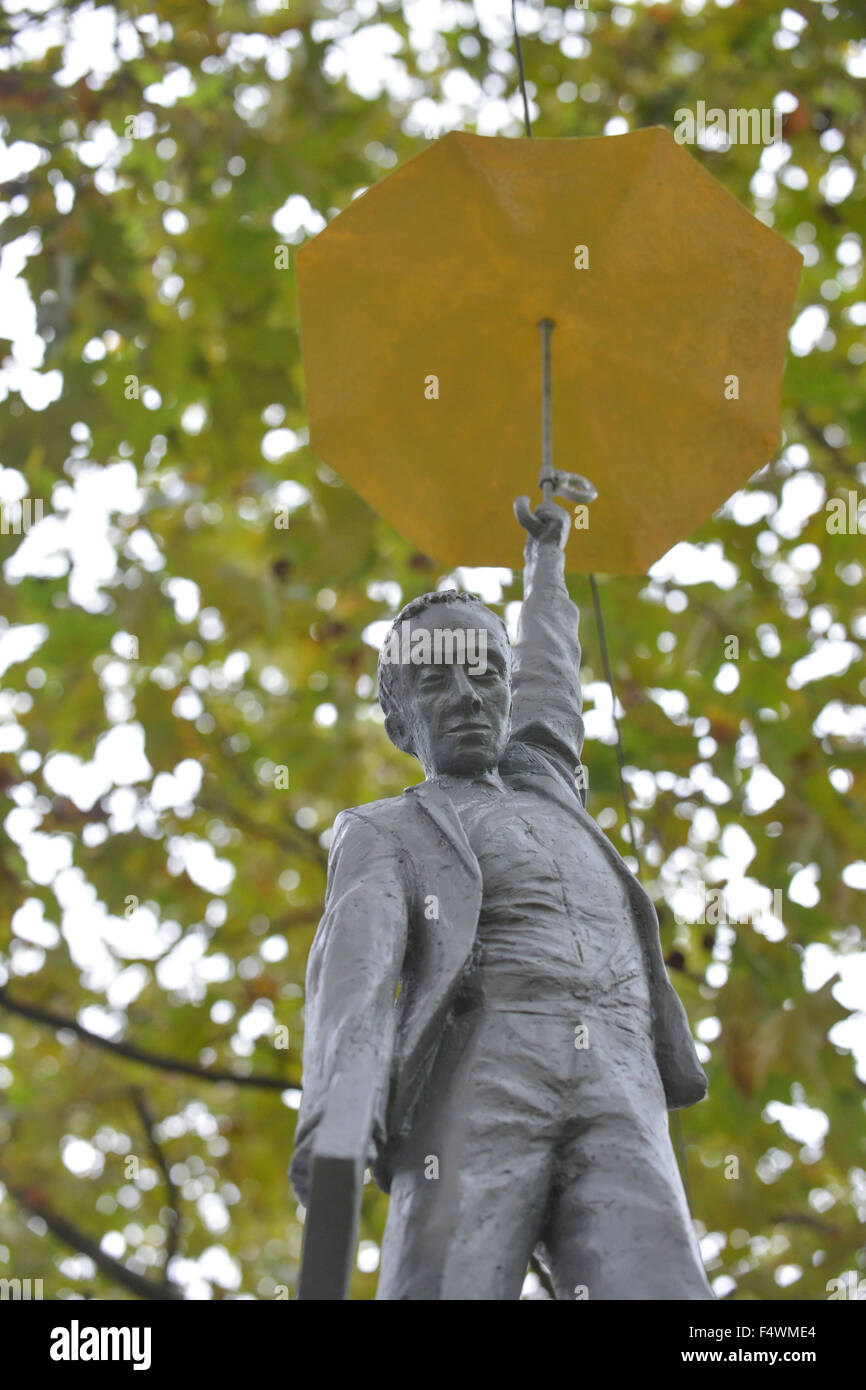 Art sculpture Installation of sculptures in Leicester Square, 'Swept Up ...