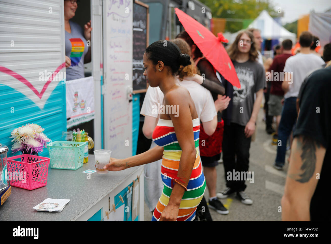 during the Summer Pride Fest in Bloomington, Indiana Stock Photo - Alamy