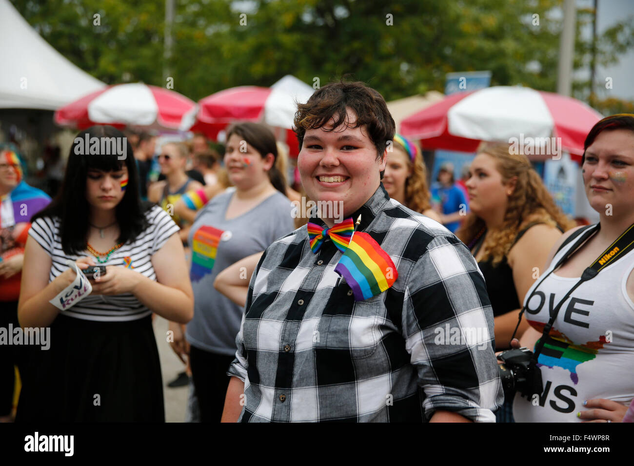 during the Summer Pride Fest in Bloomington, Indiana Stock Photo - Alamy