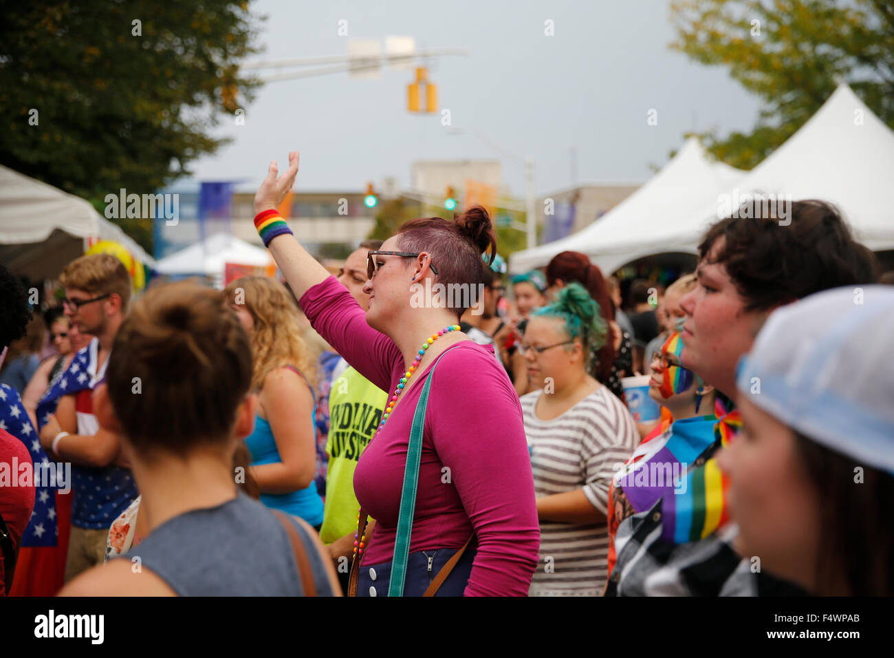 during the Summer Pride Fest in Bloomington, Indiana Stock Photo - Alamy