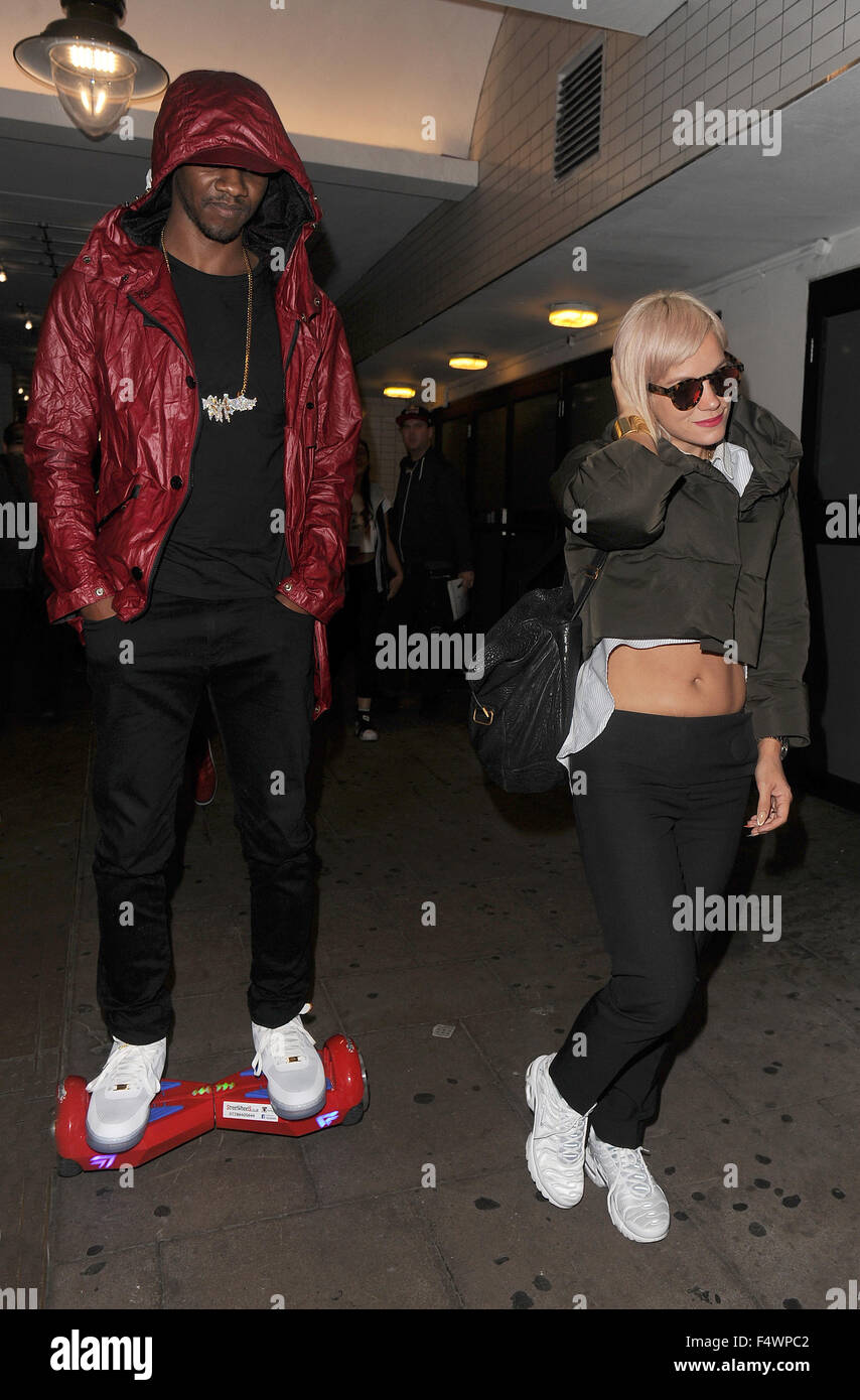 Lily Allen leaving a private screening at The Picture House with Rapper ...
