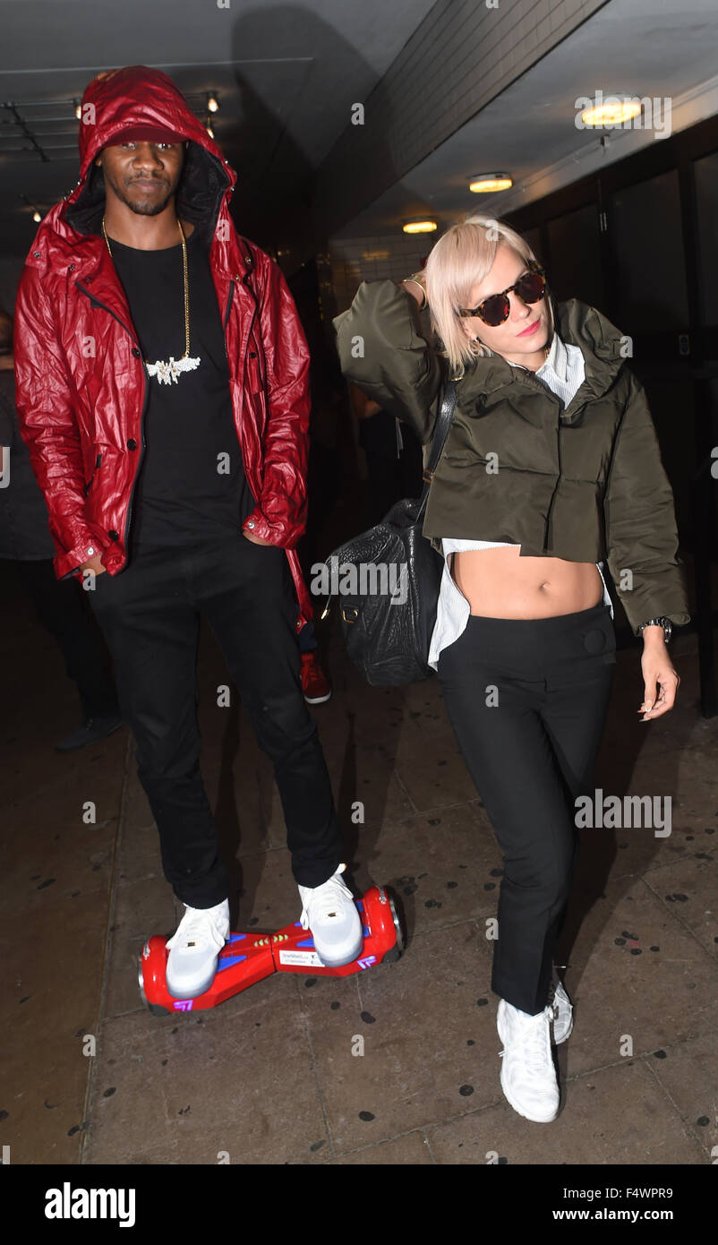 Lily Allen leaving a private screening at The Picture House with Rapper ...