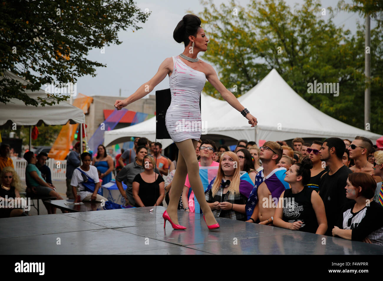 during the Summer Pride Fest in Bloomington, Indiana Stock Photo - Alamy