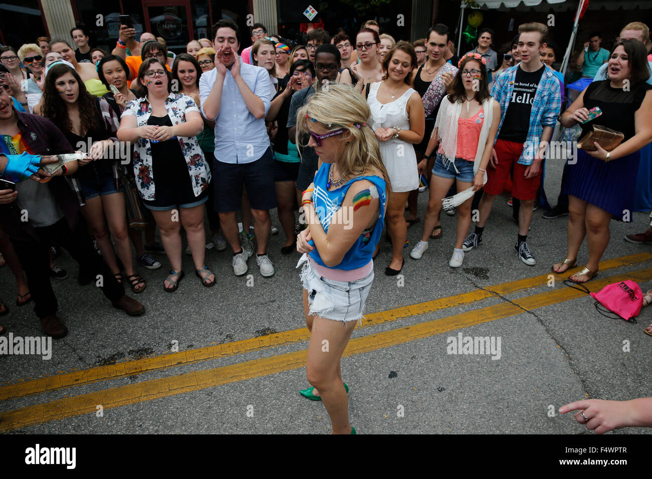 during the Summer Pride Fest in Bloomington, Indiana Stock Photo - Alamy