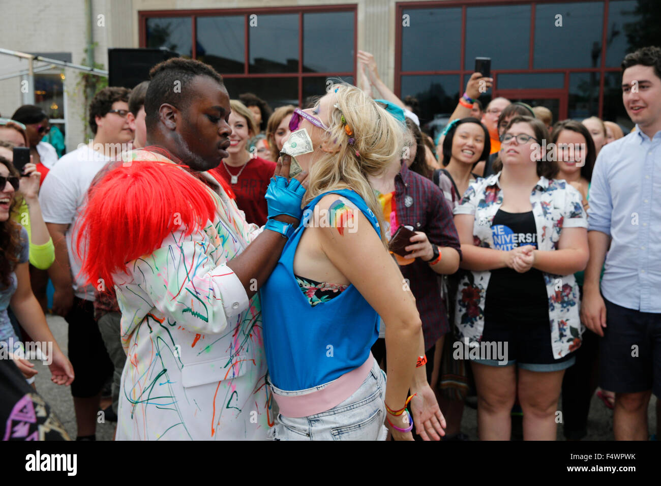 during the Summer Pride Fest in Bloomington, Indiana Stock Photo - Alamy