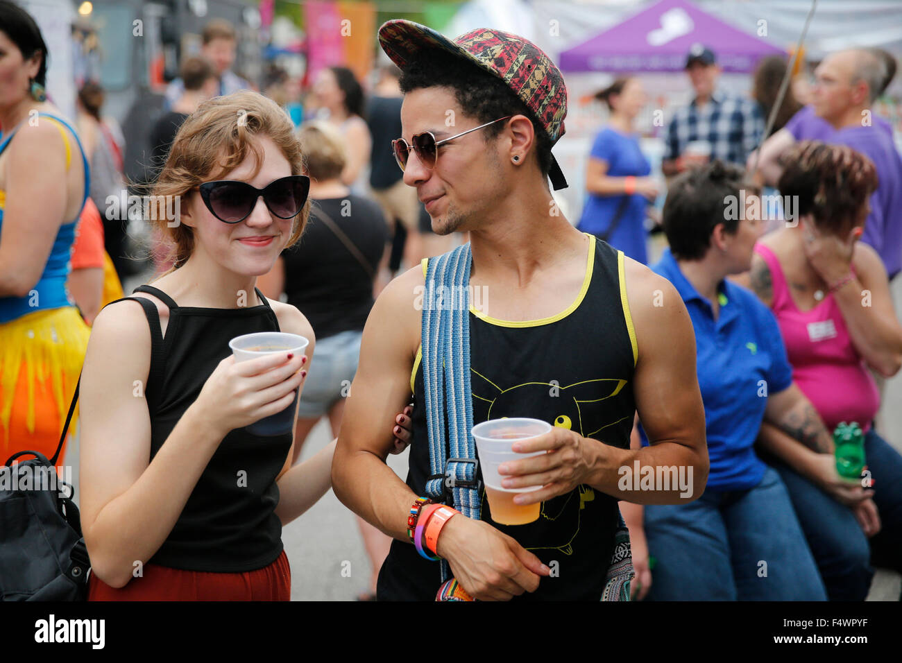 during the Summer Pride Fest in Bloomington, Indiana Stock Photo - Alamy