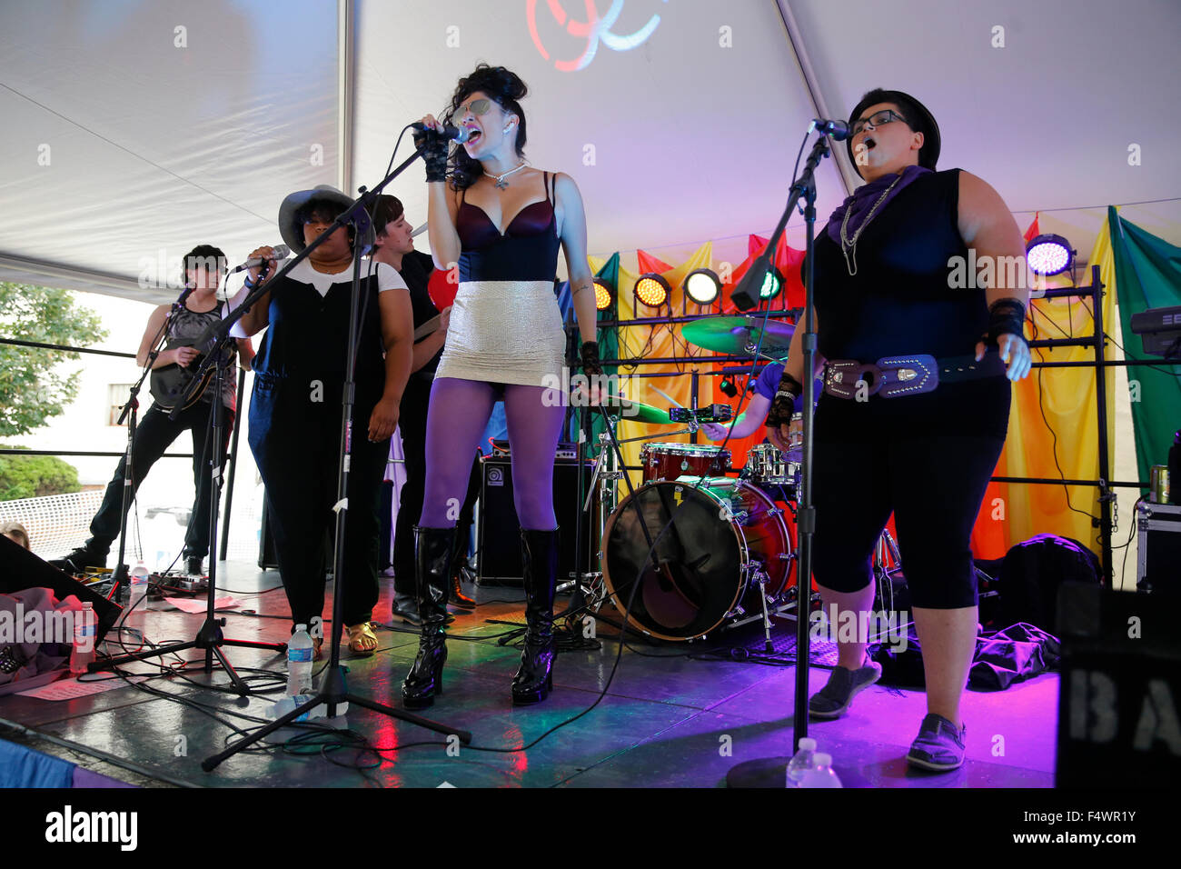 Performers play Prince songs during the Summer Pride Fest in ...