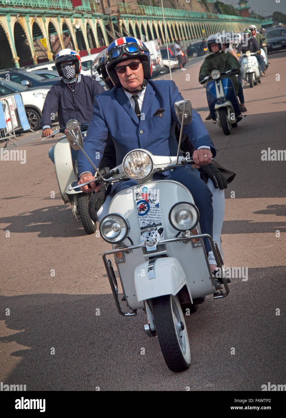 A gathering of mods in Brighton Stock Photo - Alamy
